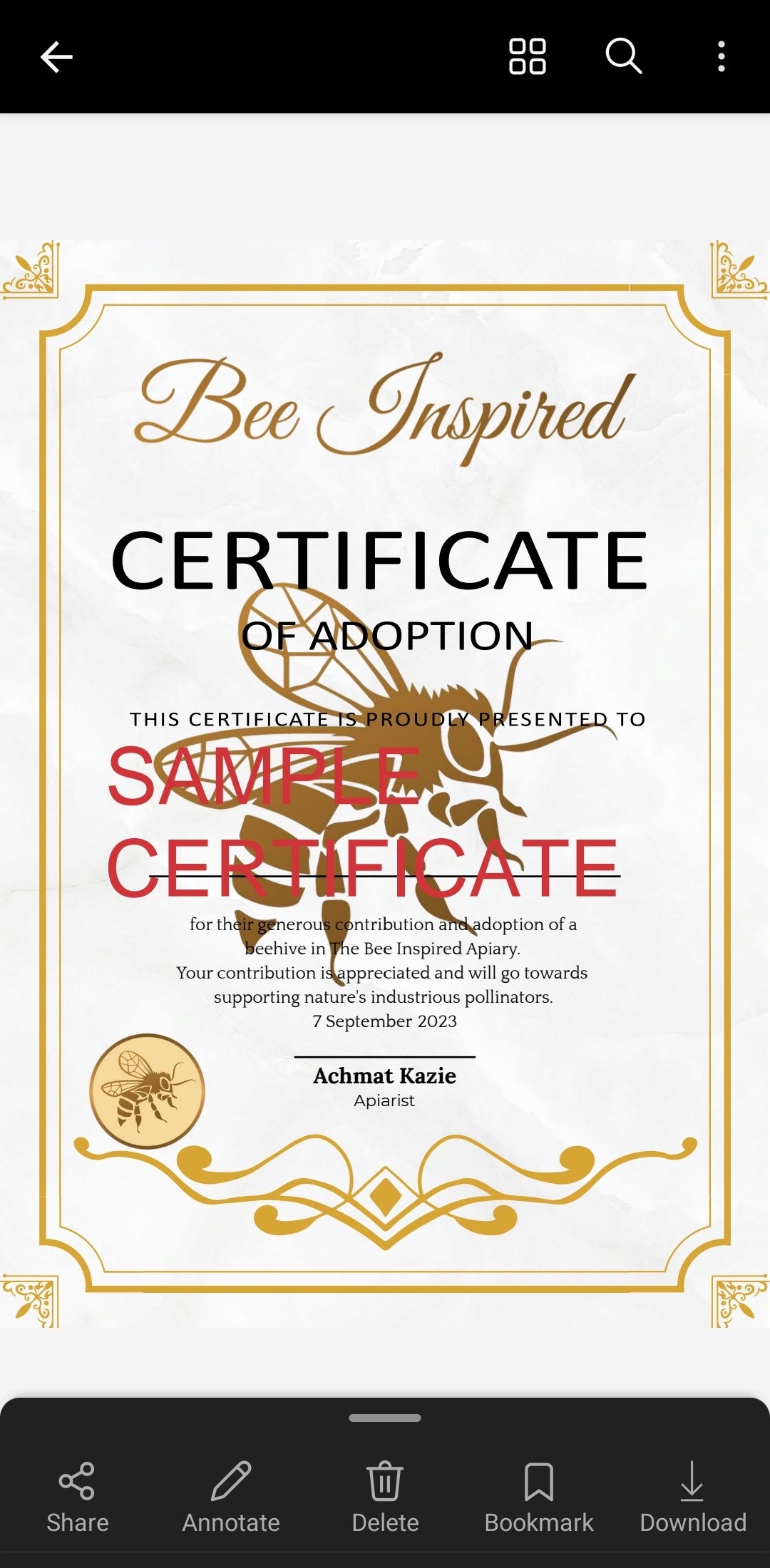 Adopt a hive - Full – Bee Inspired